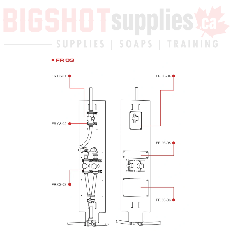 FR03 FLOW RED BACK PANEL KIT FOR FLOW RED+ – Big Shot Supplies
