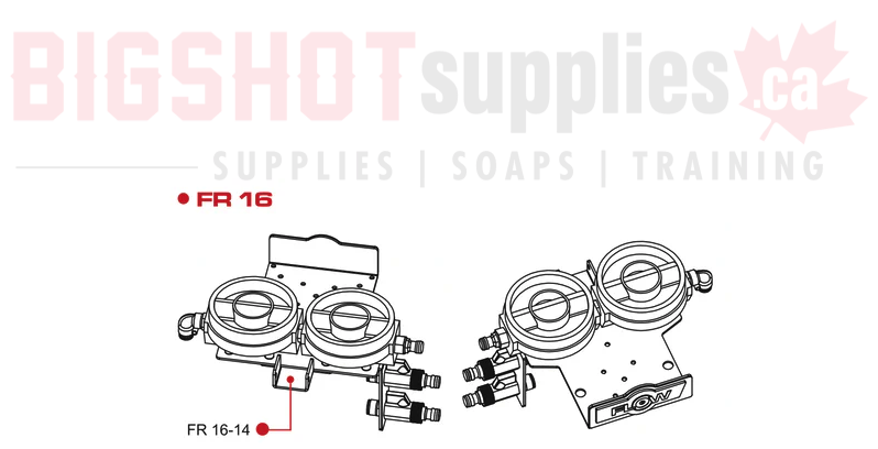 FR16-14 FLOW RED MAIN INTERMEDIATE BRACKET – Big Shot Supplies