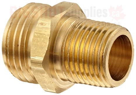 Brass Male NPT x Male GHT – Big Shot Supplies